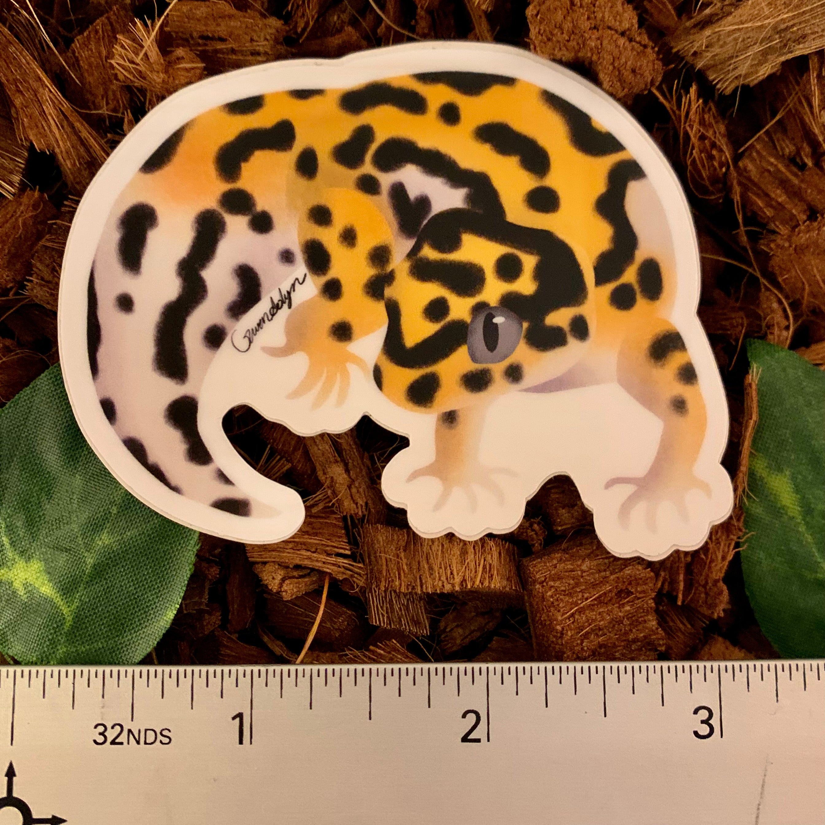 Firebold Leopard Gecko Sticker– Studio Zoologic